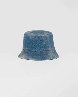 Prada Denim Bucket Hat - Light Blue | Editorialist